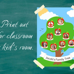 Kids' Family Apple Tree Template for Printable Children's Decor and ...