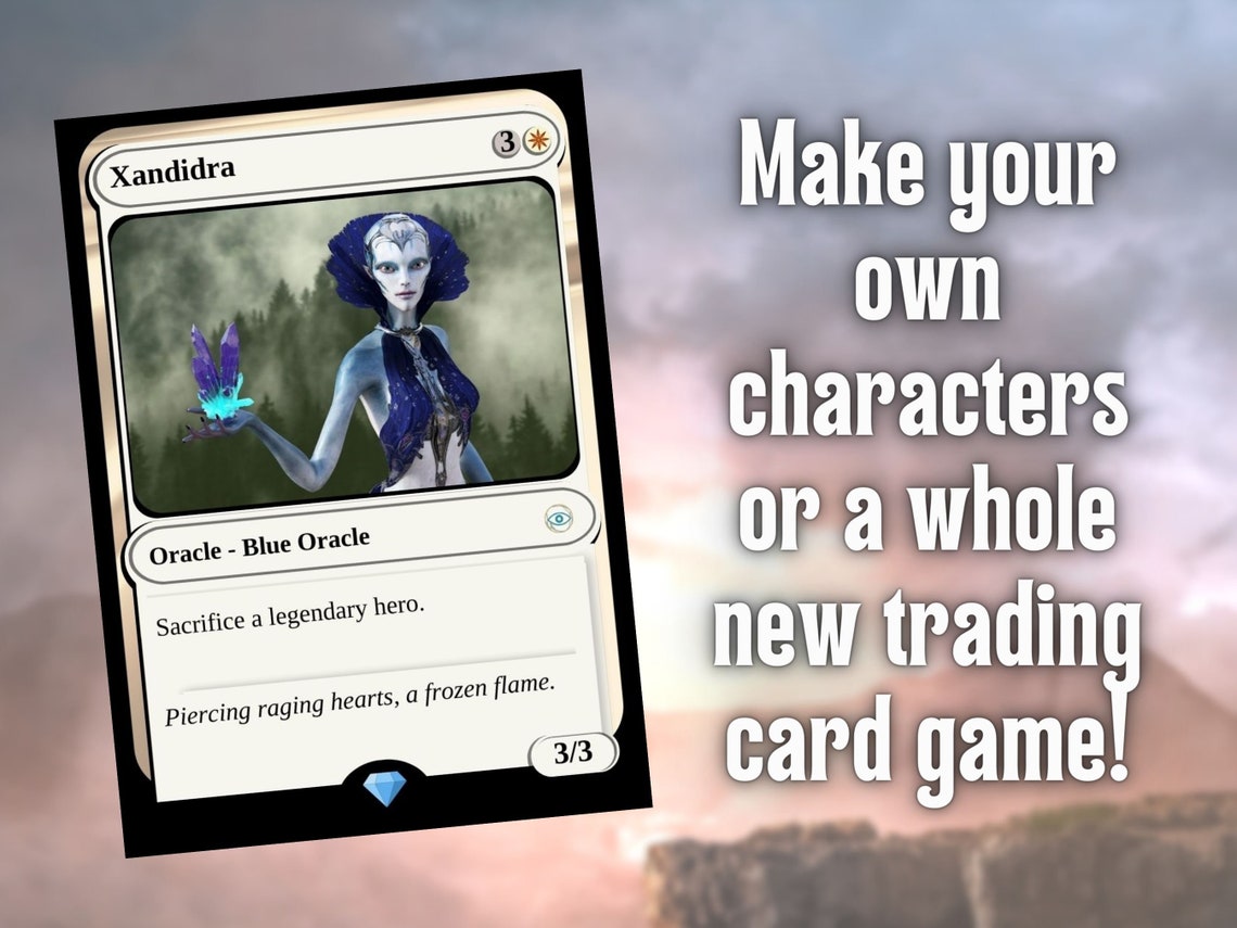 RPG Magic Character Trading Card Game Template - Etsy UK