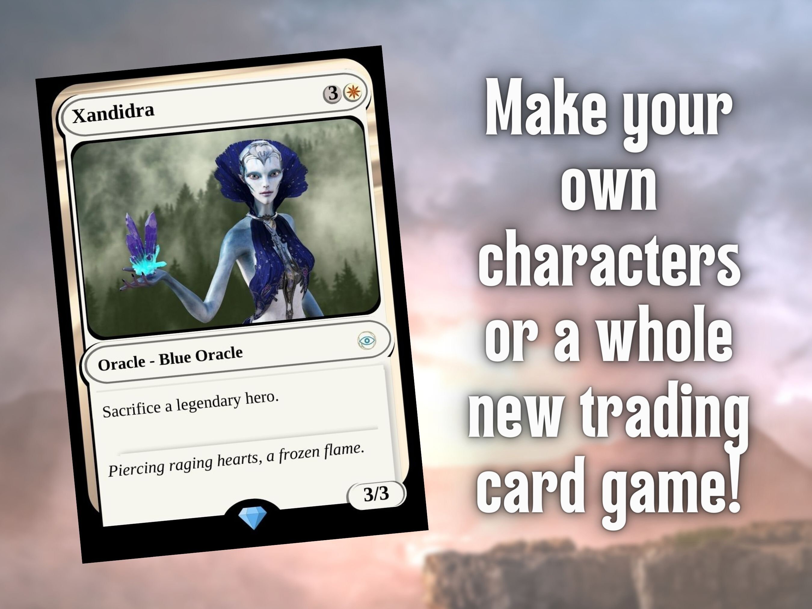 RPG Magic Character Trading Card Game Template - Etsy