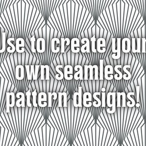 Scallop Pattern Template PNG for Repeat Seamless Designs | Instant ...