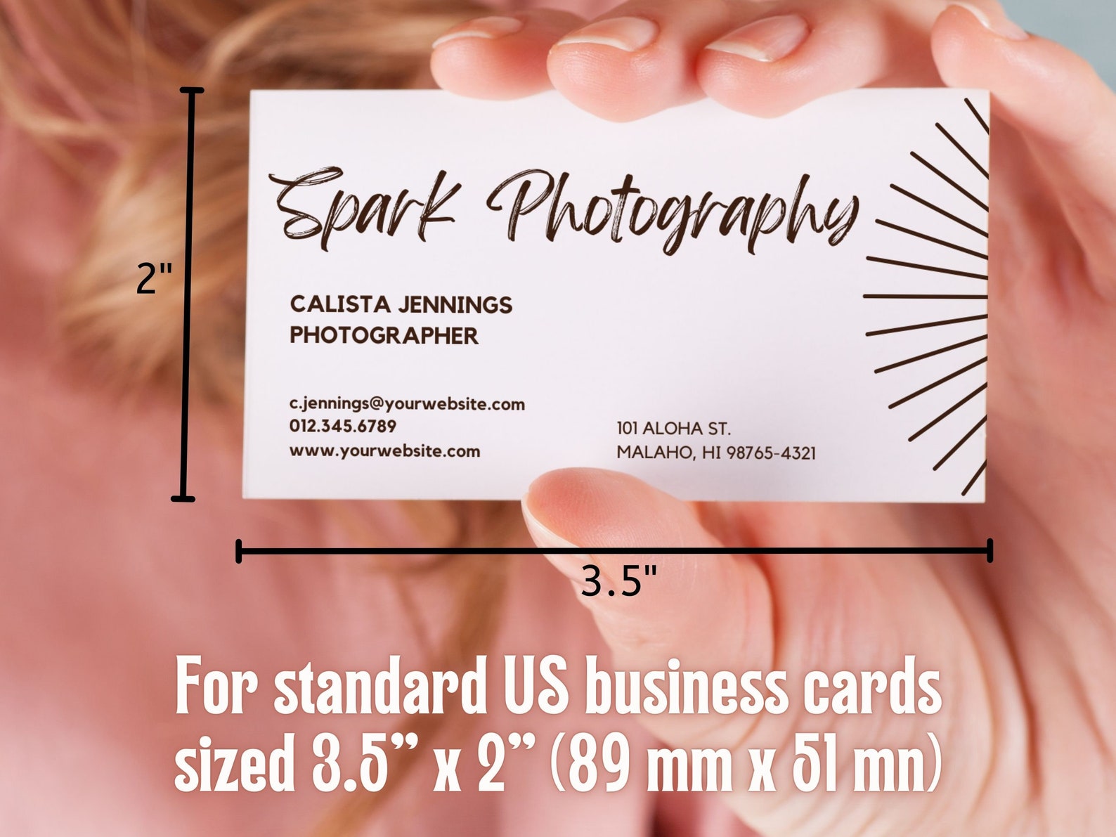 Printable 2" X 3.5" Business Card Template | DIY Professional Cards ...
