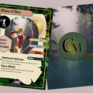 RPG Character Trading Card Game Template - Etsy