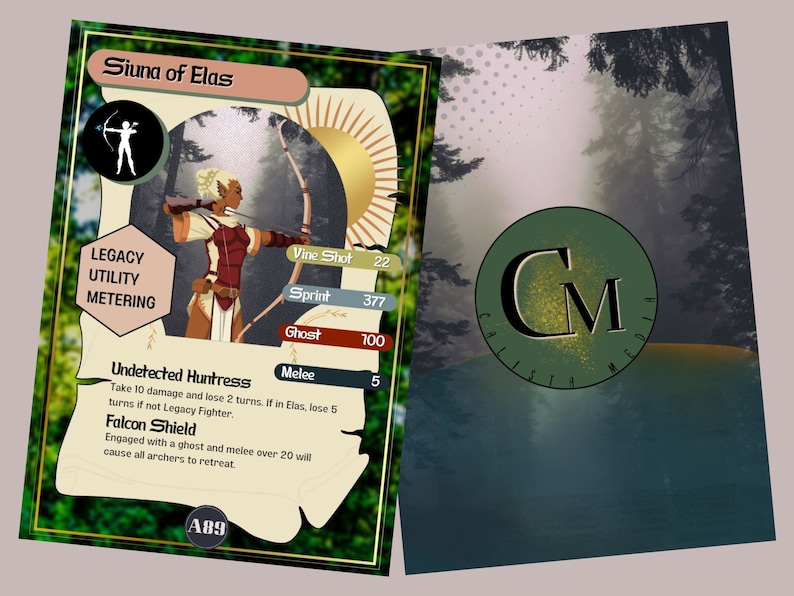 RPG Character Trading Card Game Template - Etsy