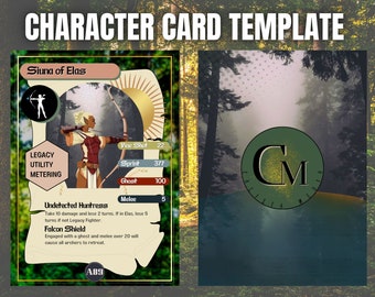 RPG Magic Character Trading Card Game Template - Etsy