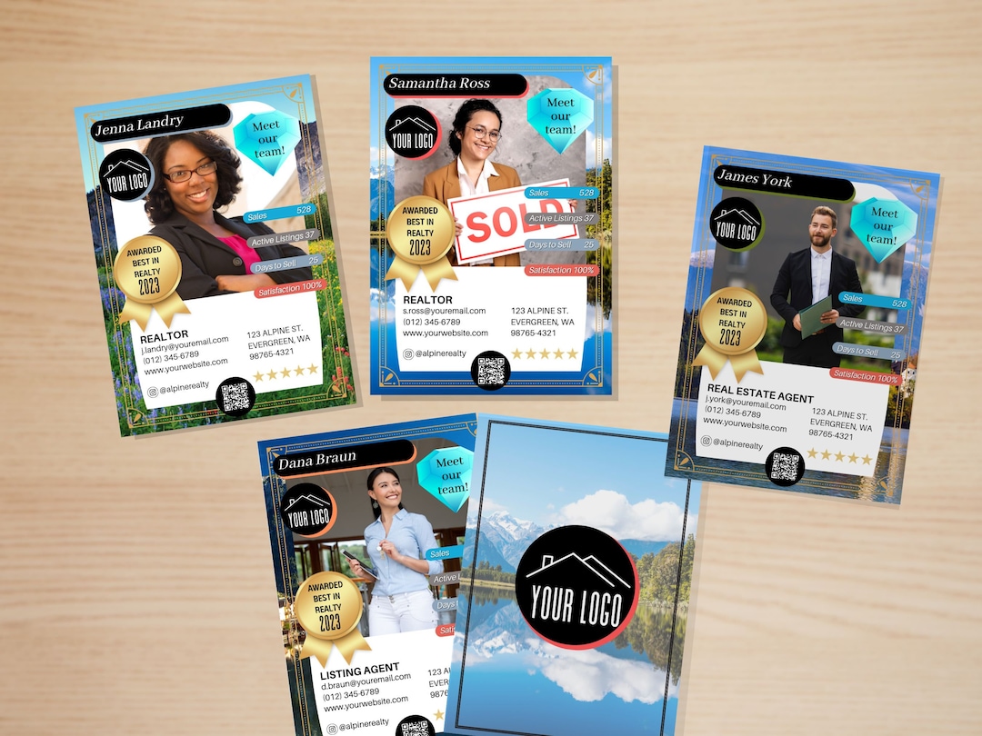 Fun Unique Business Trading Card Game Template for Real Estate - Etsy
