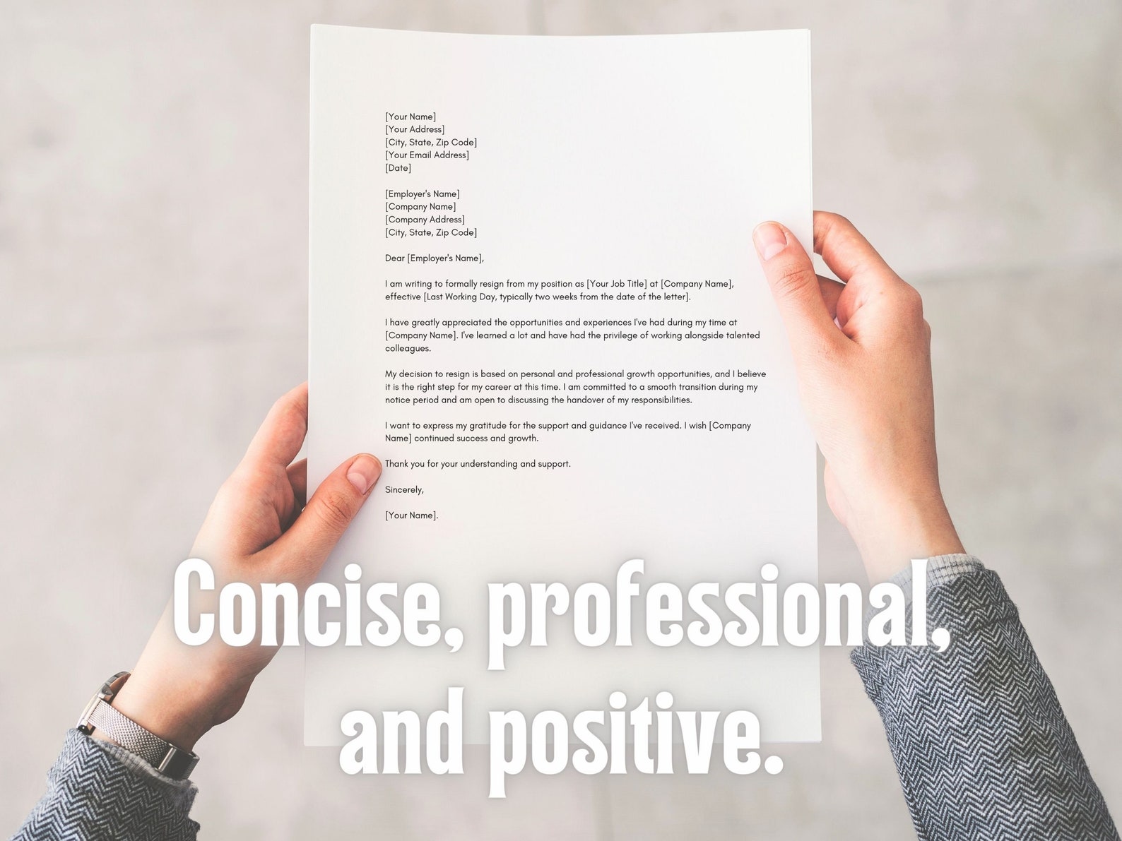 Professional Resignation Letter Template - Maintain a Positive Resource ...