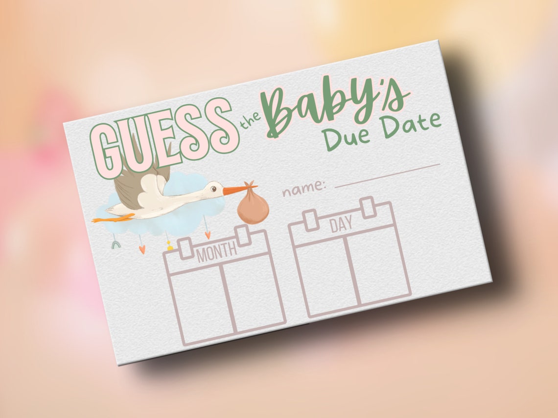 Printable Baby Shower Guessing Games Guess the Baby's Weight & Guess ...