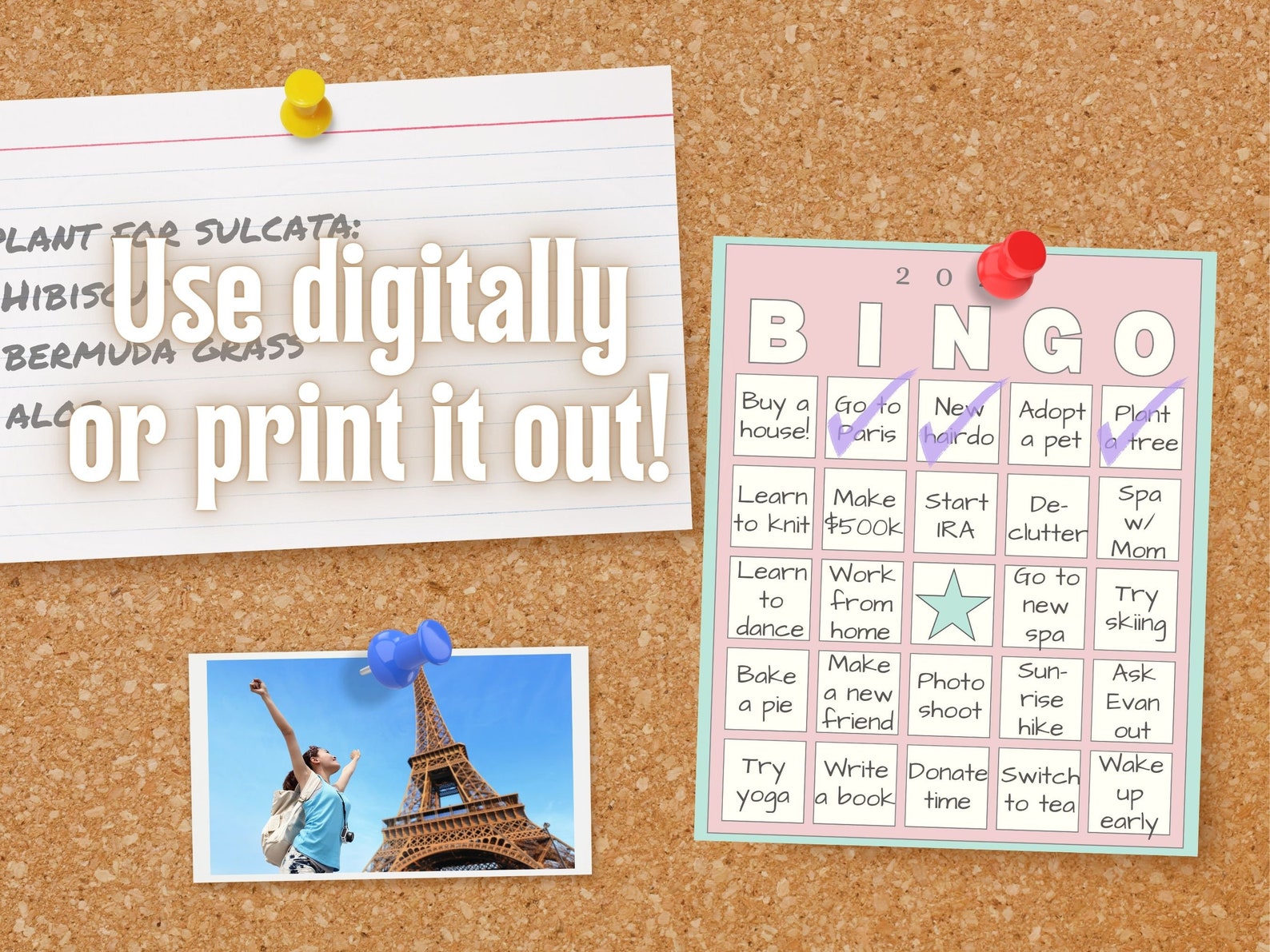 Manifestation Bingo Card Template | Printable DIY Bingo Cards for Fun ...