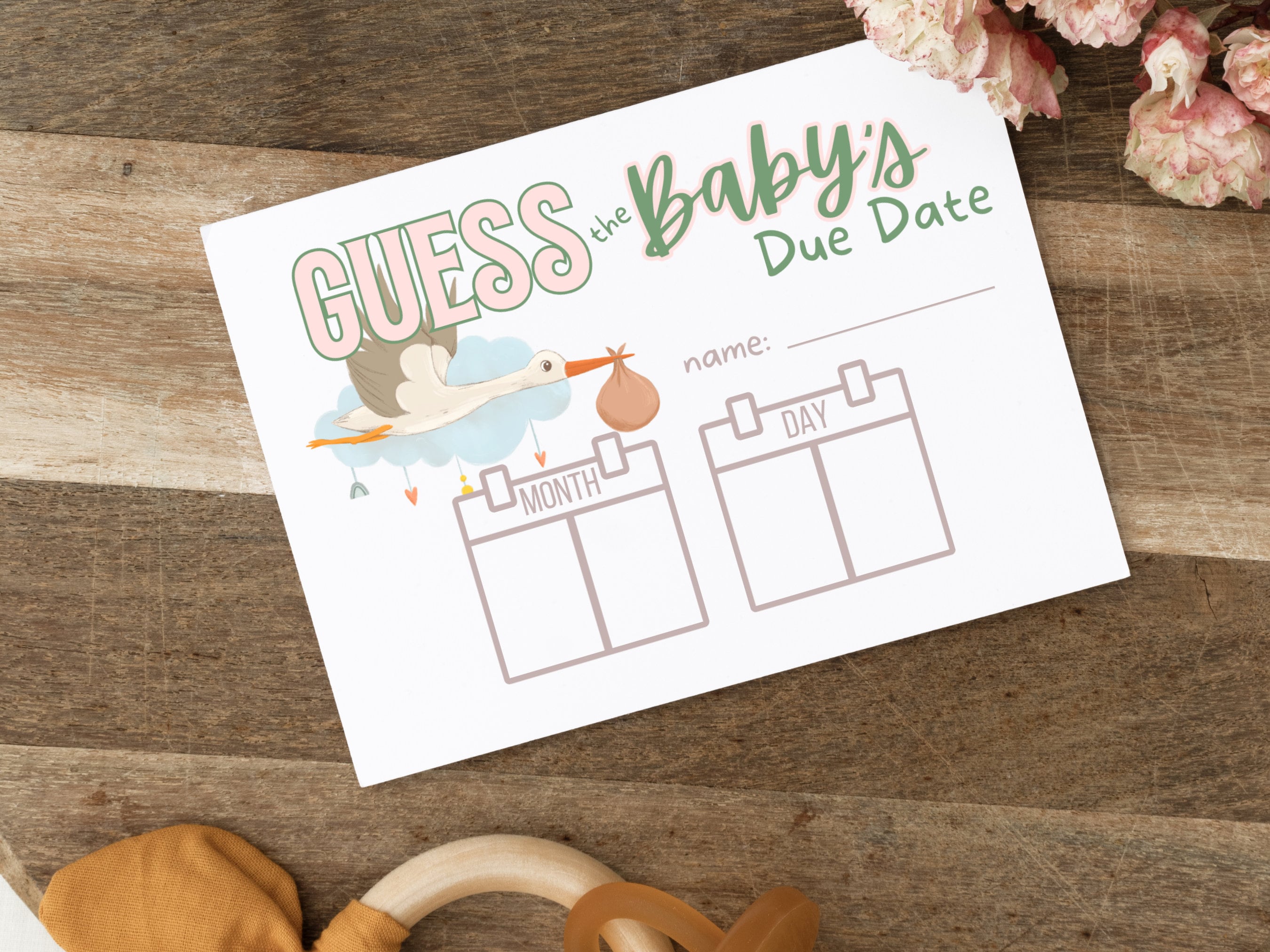 Printable Baby Shower Guessing Games - Guess the Baby's Weight & Guess ...
