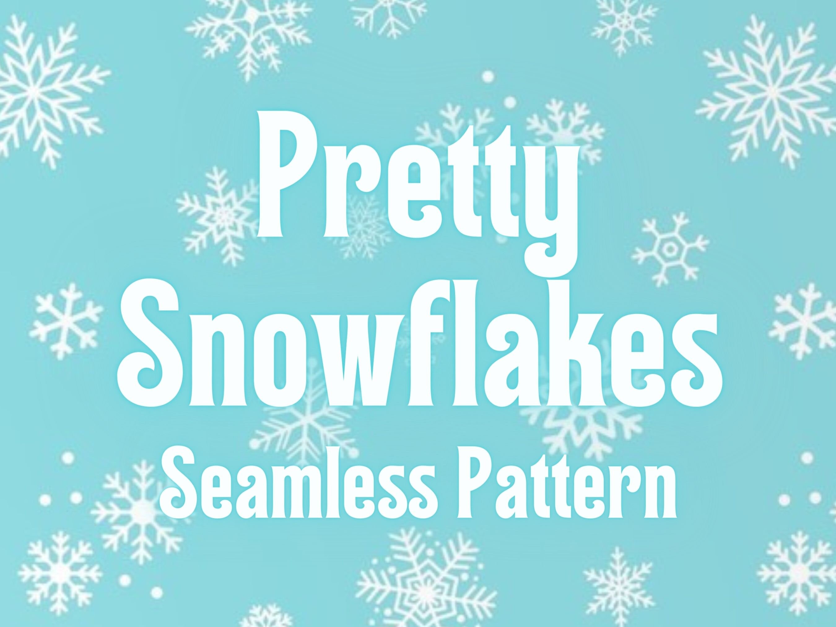 Pretty Snowflakes PNG/SVG Seamless Pattern 3600 X 3600 Pixels ...