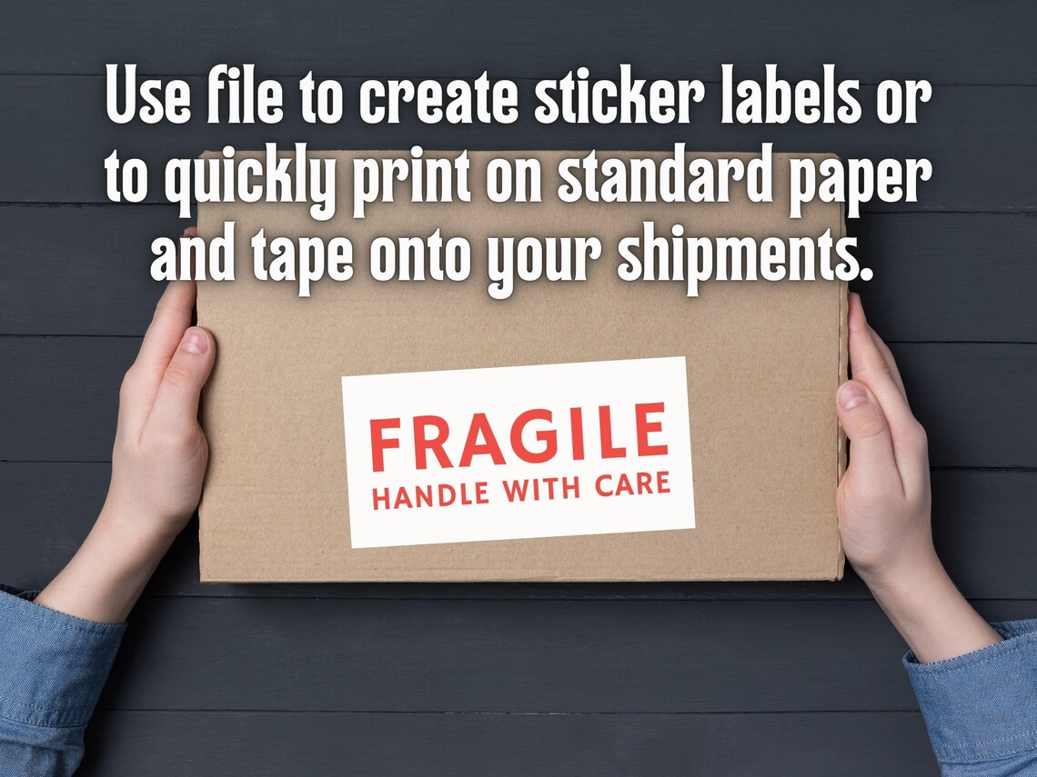 Printable FRAGILE Shipping Label for Tagging Fragile Boxes - Printable ...