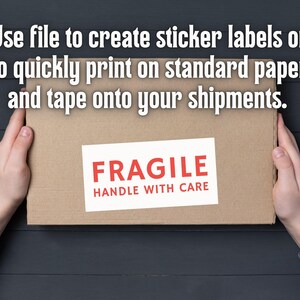 Printable FRAGILE Shipping Label for Tagging Fragile Boxes - Printable ...