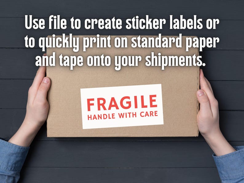 Printable FRAGILE Shipping Label for Tagging Fragile Boxes - Printable ...