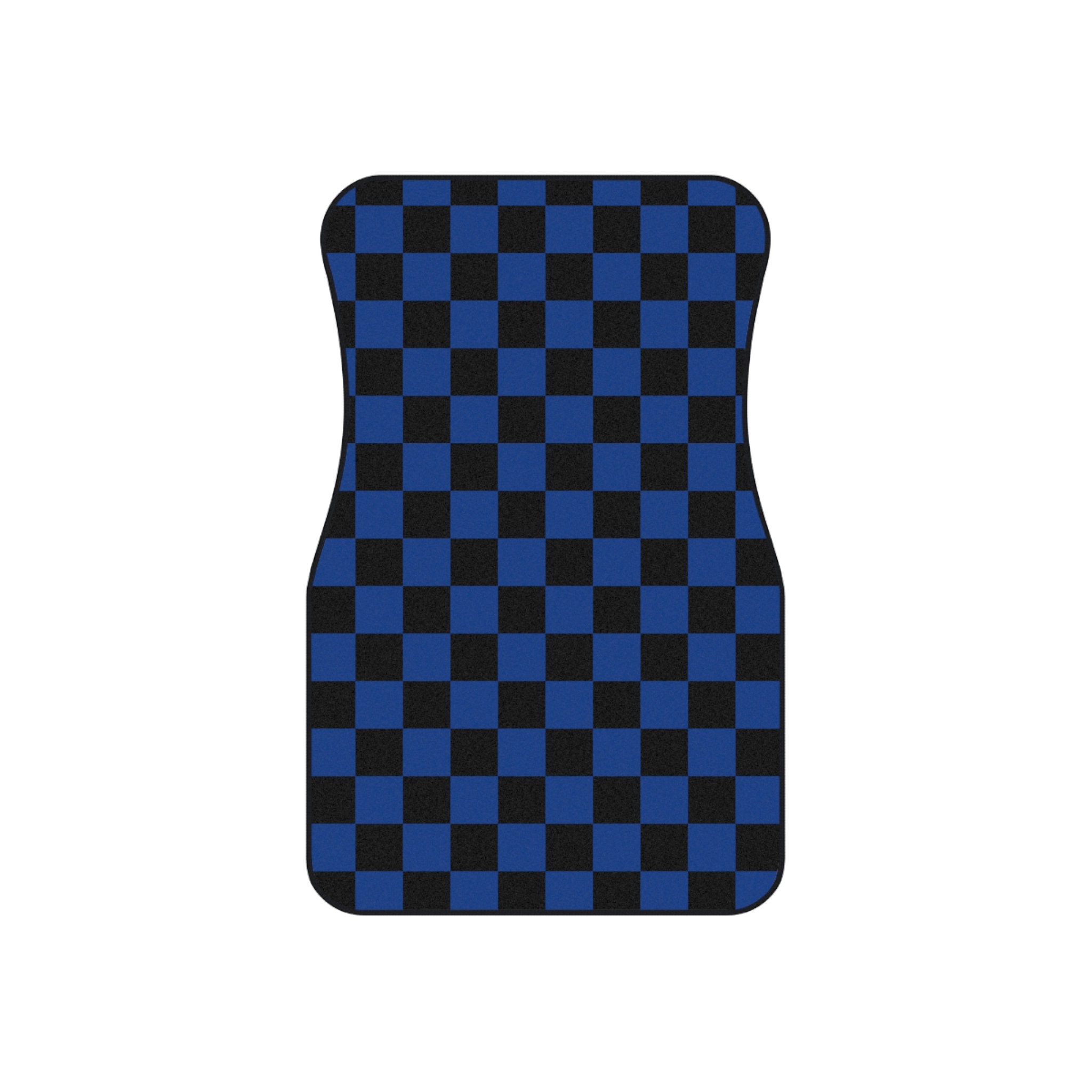 Black & Blue Car Mats, Checkered Car Floor Mats (2x Front) - Etsy