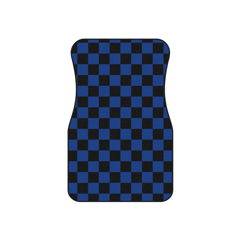 Black & Blue Car Mats, Checkered Car Floor Mats (set of 4) - Etsy