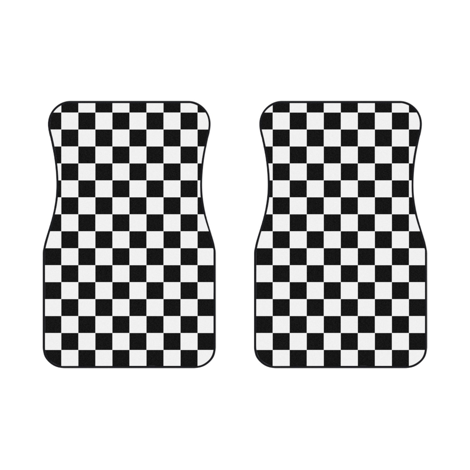 Black & White Car Mats, Checkered Car Floor Mats (2x Front) - Etsy