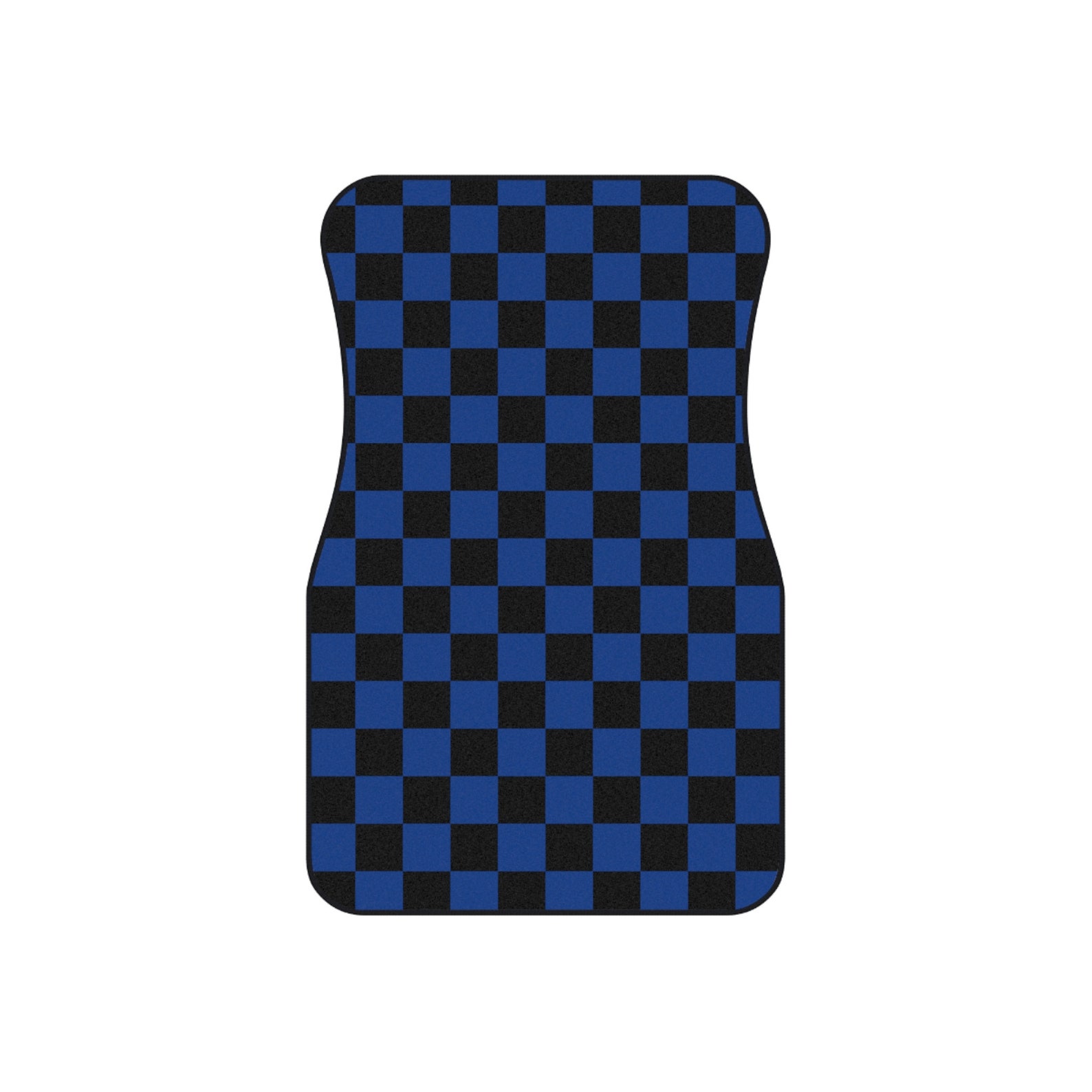 Black & Blue Car Mats, Checkered Car Floor Mats (2x Front) - Etsy