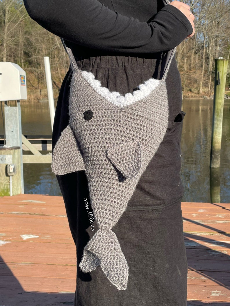 Crochet Shark Shoulder Bag Cute Crochet Purse Shark Bag - Etsy