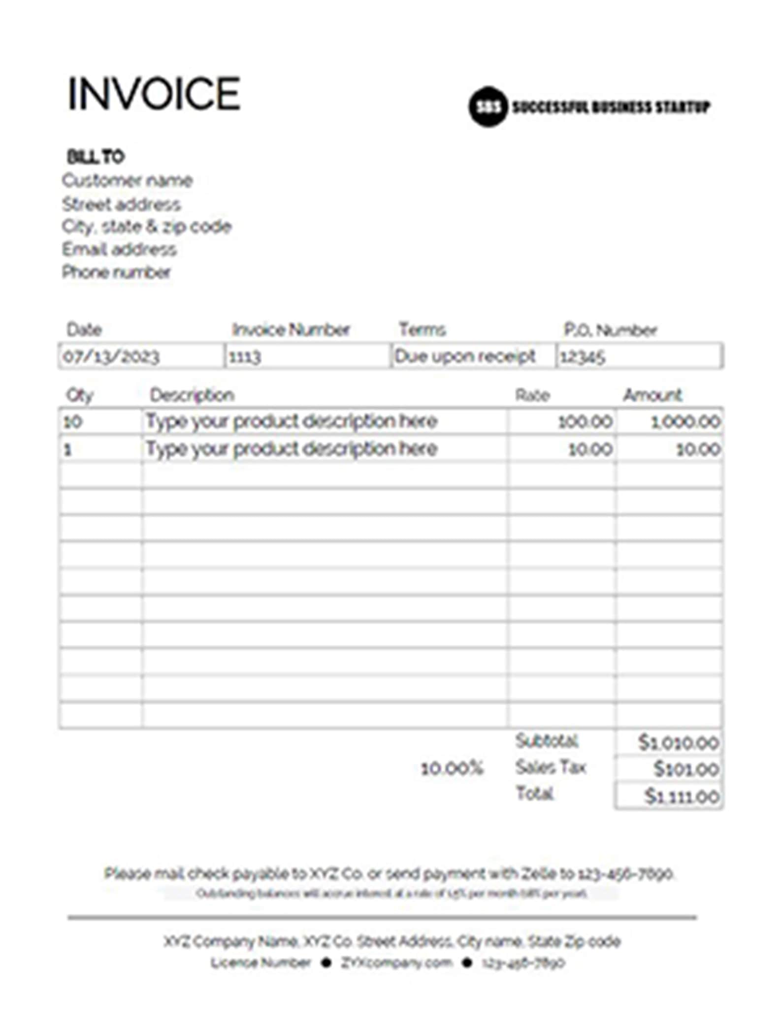 Invoice, Upload Logo, Calculating, Invoice Form, Business Invoice ...