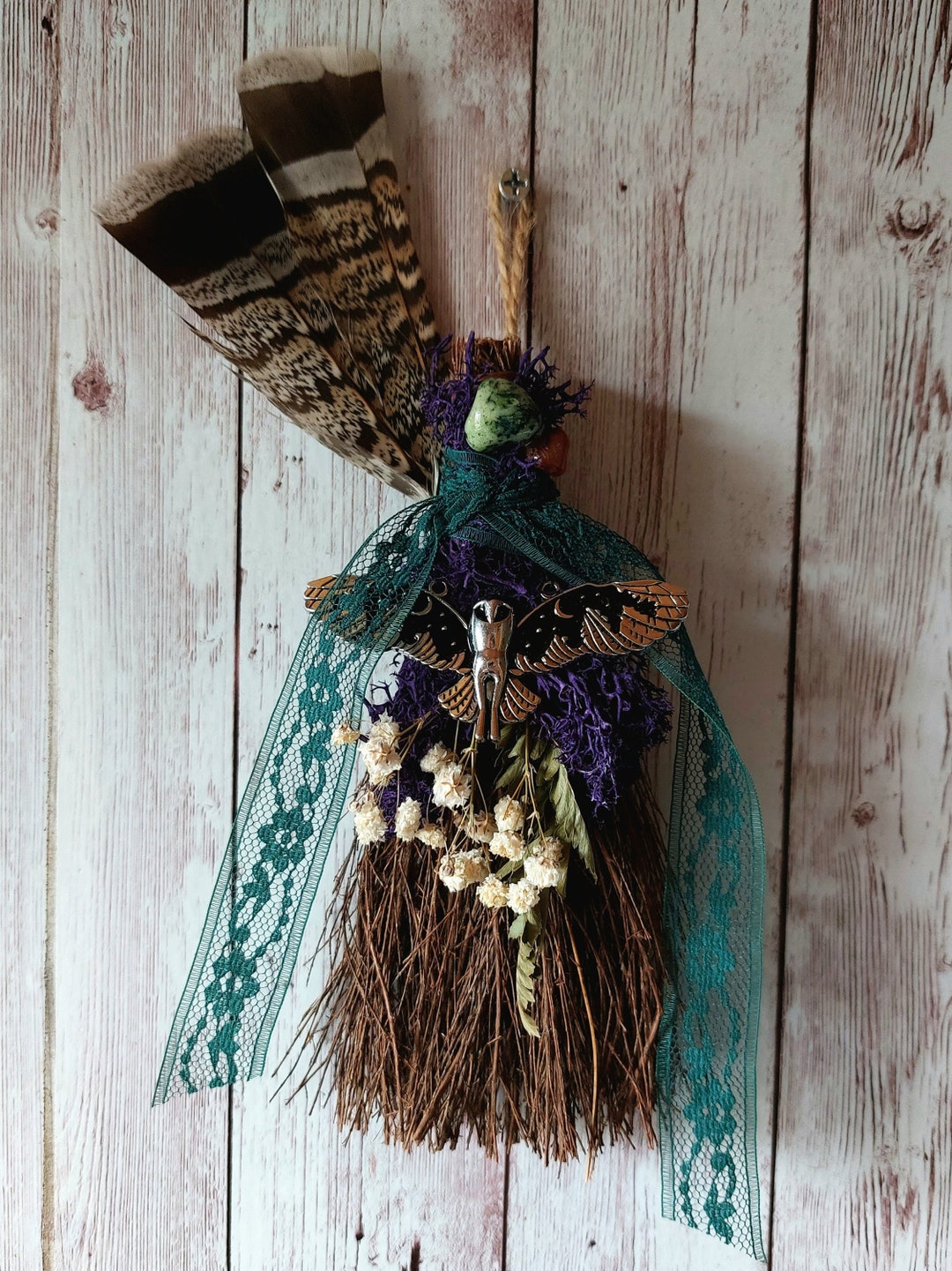 Mini Cinnamon Broom Wall Hanging ~ Owl Wall Art ~ Witchy Home Décor ...