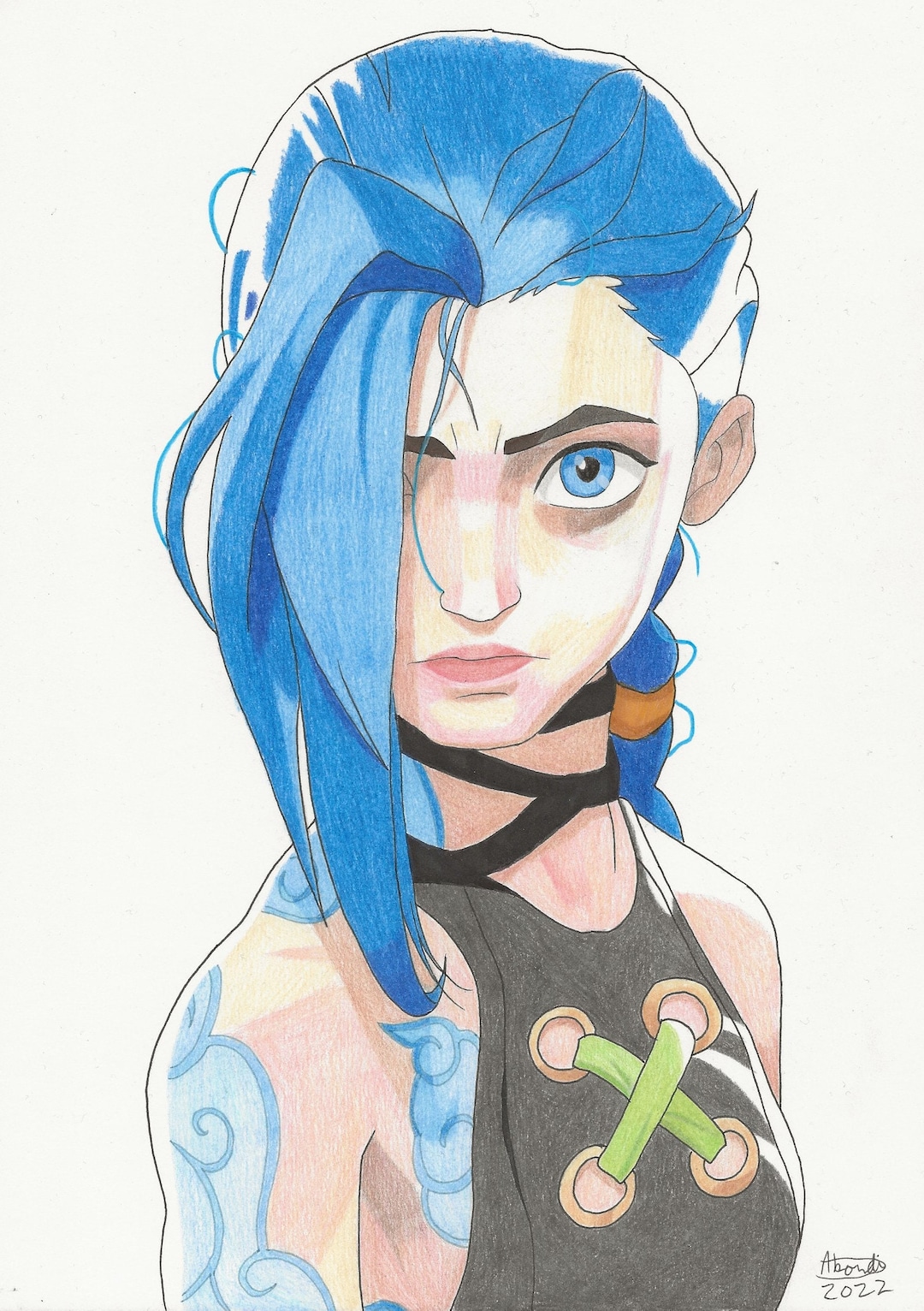 Drawing Jinx From Arcane League of Legends - FAN ART - Etsy UK