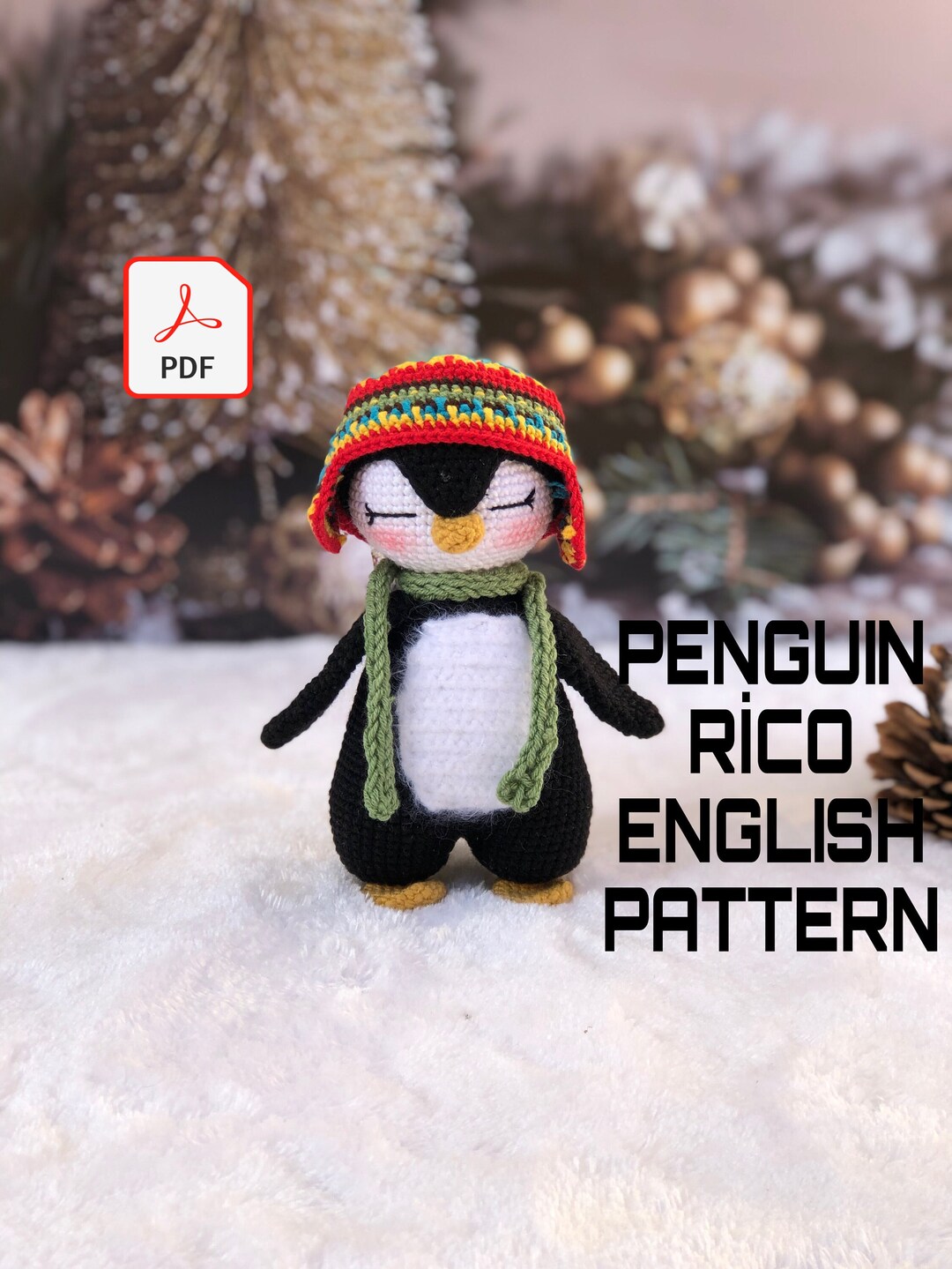 Amigurumi Pattern Penguin Rico Crochet Gifts Plush Printable PDF ...
