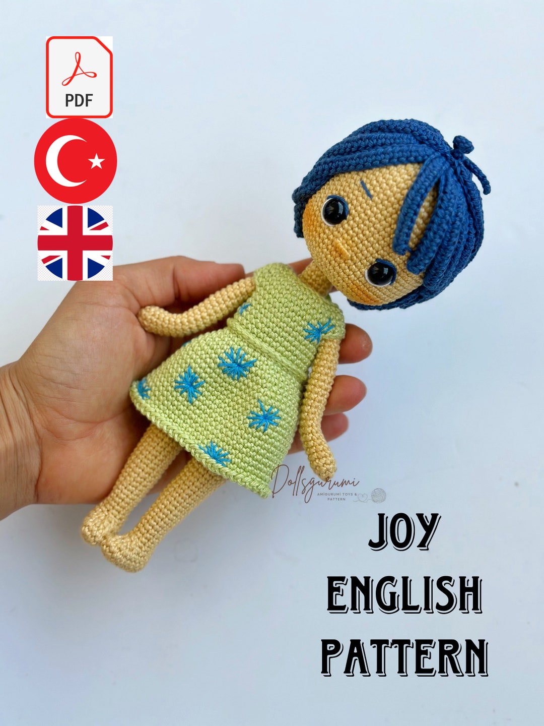 Amigurumi Pattern Joy Doll Crochet Gifts Plush Printable PDF Tutorial ...