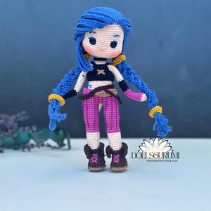 Amigurumi Pattern Jinx-arcane Doll Crochet Gifts Plush Printable PDF ...