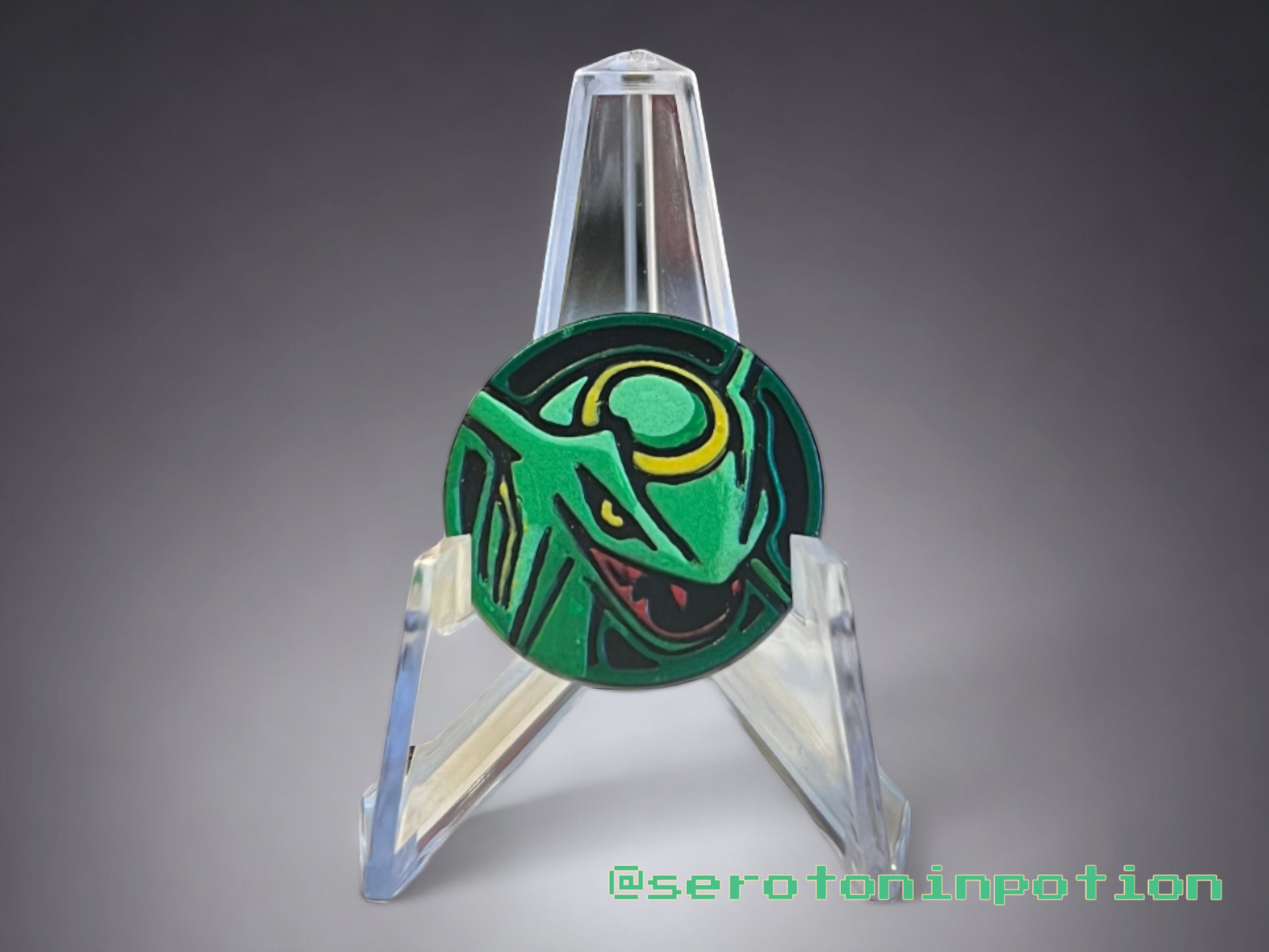 Mini Hand Painted Rayquaza TCG Coin International 2008 - Etsy
