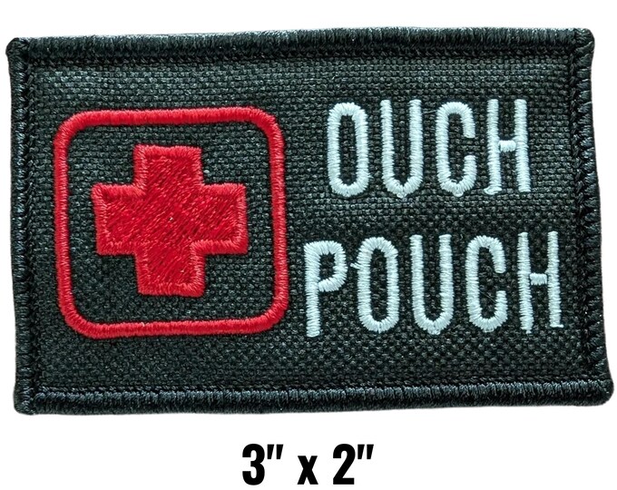 Ouch Pouch Patch | Emts | 3"x2" Embroidered Patch With Hook Fasteners ...