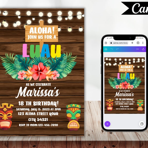 Aloha Invitation - Etsy