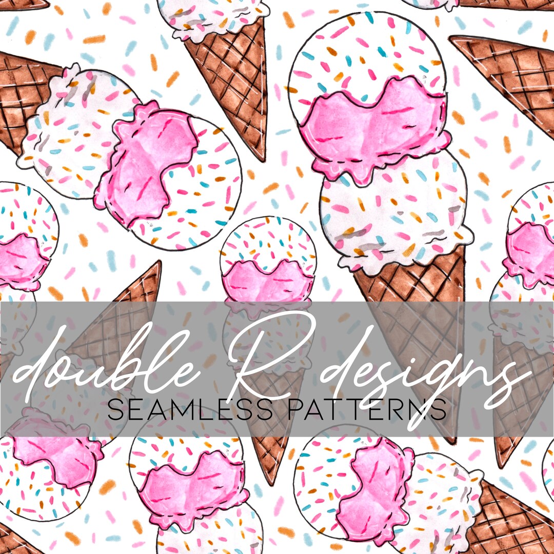I Scream You Scream Ice Cream Seamless Pattern - Etsy