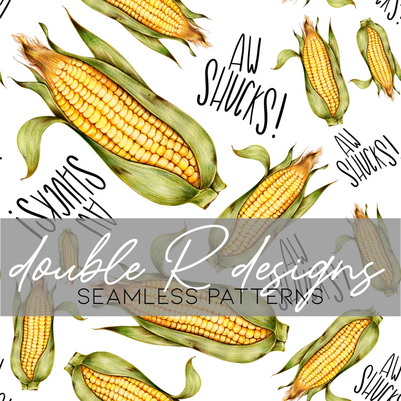 Aw Shucks Seamless Pattern - Etsy