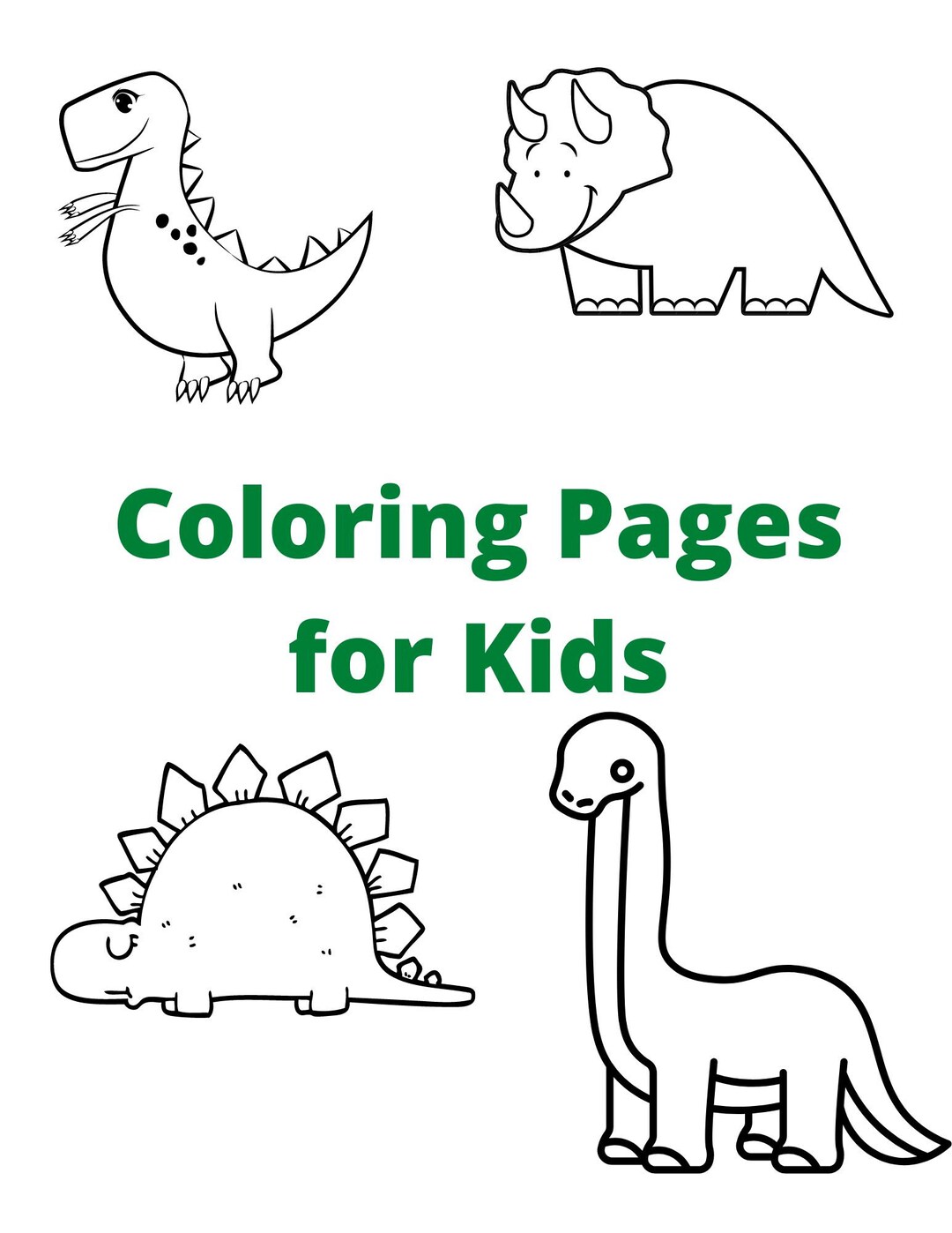 Printable Coloring Pages for Kids, Printable Cute Dinosaur Coloring ...