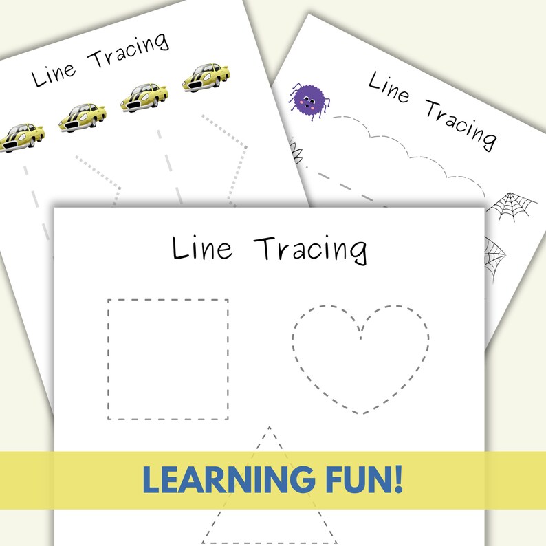 Line Tracing Worksheets, Pre Handwriting Line Tracing, Shape Tracing ...