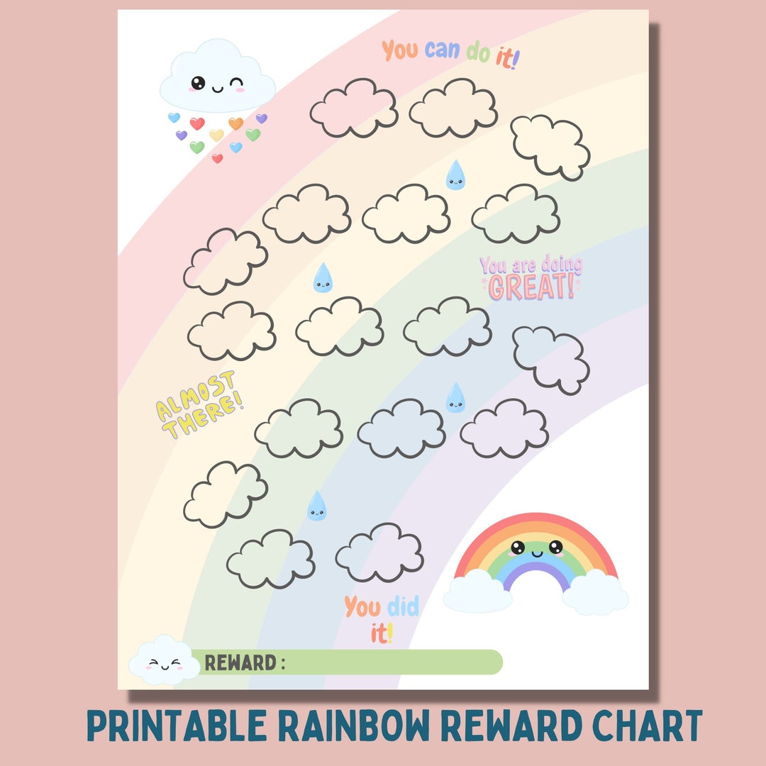 Printable Reward Chart, for Toddlers, Preschoolers, Kindergarteners ...