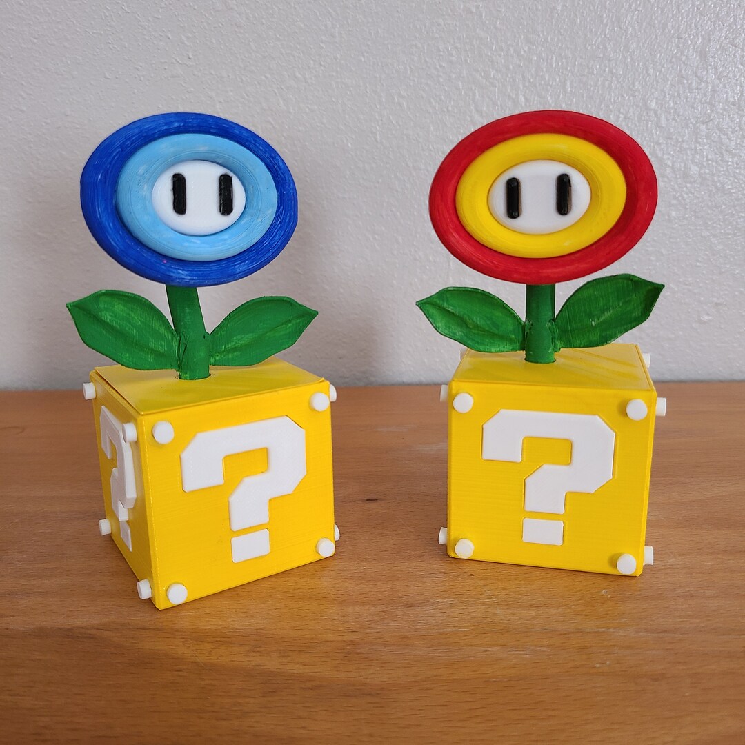 Super Mario Fire and Ice Plants - Etsy