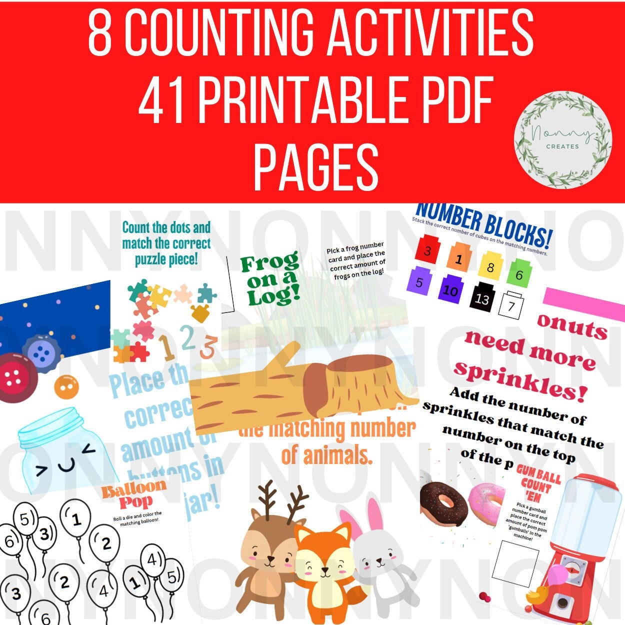 Worksheets Printable Counting Worksheet Math Pre K Preschool ...