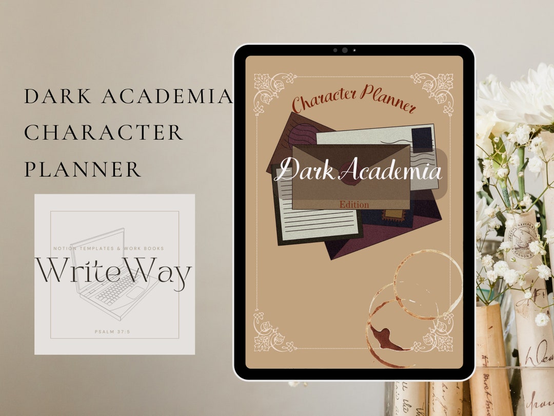 Dark Academia Character Planner: Novelist Worksheets (digital Download ...