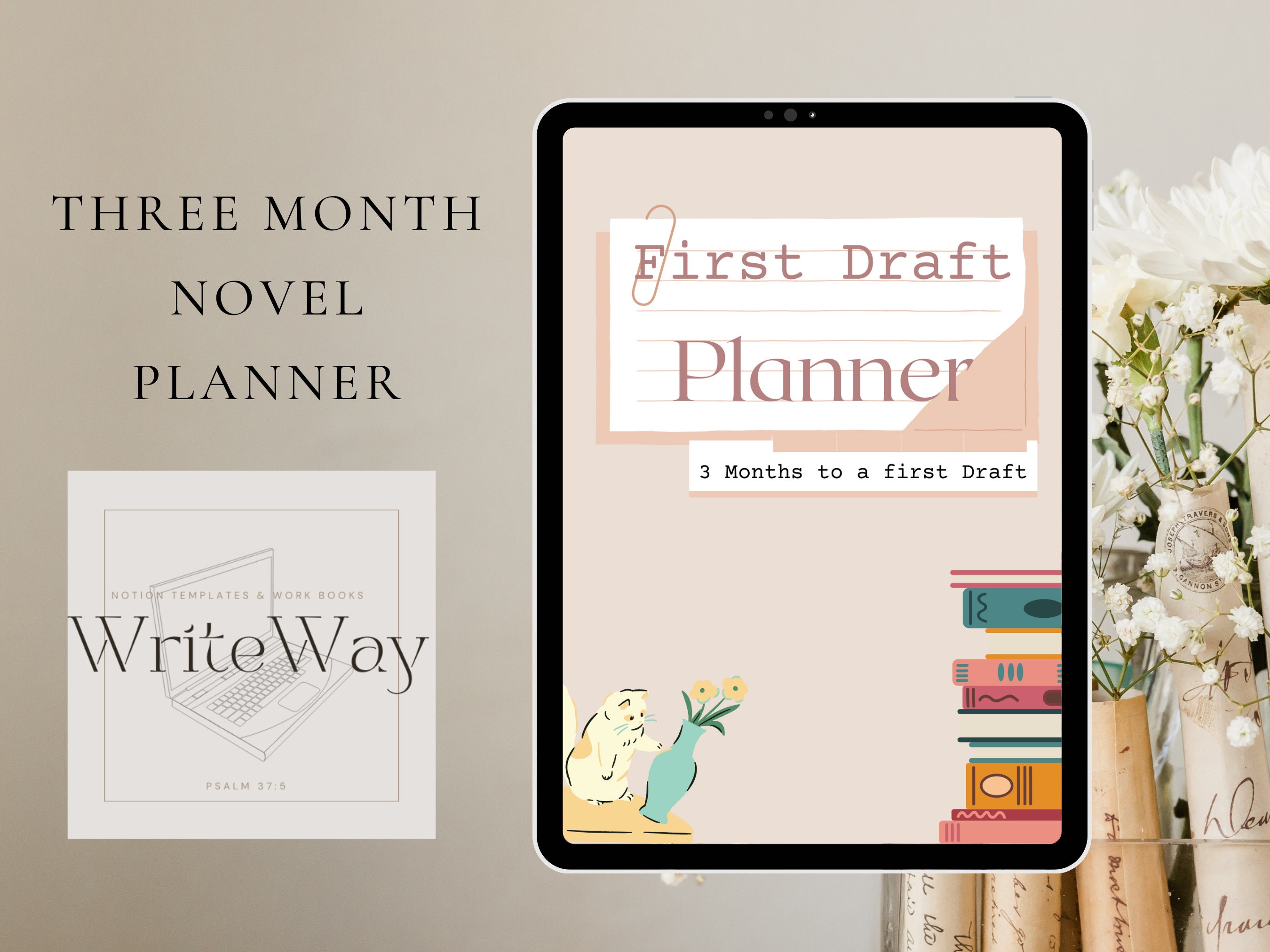 3 Month Novel Planner | Printable Novel Planner | Writing Schedule |A4 ...