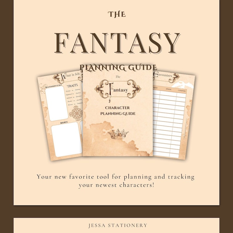 Fantasy Character Planning Guide - Etsy