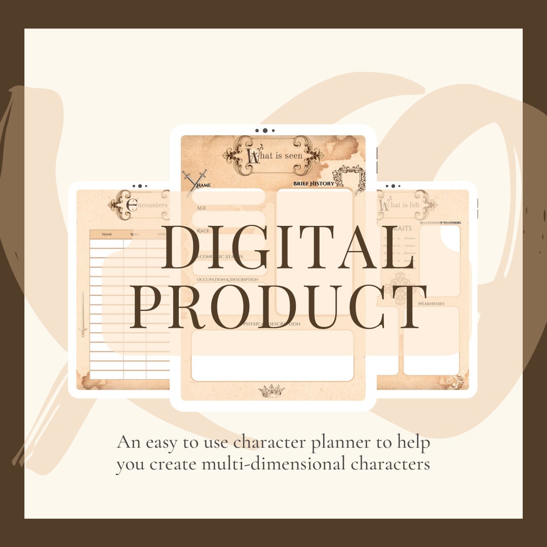 Fantasy Character Planning Guide - Etsy