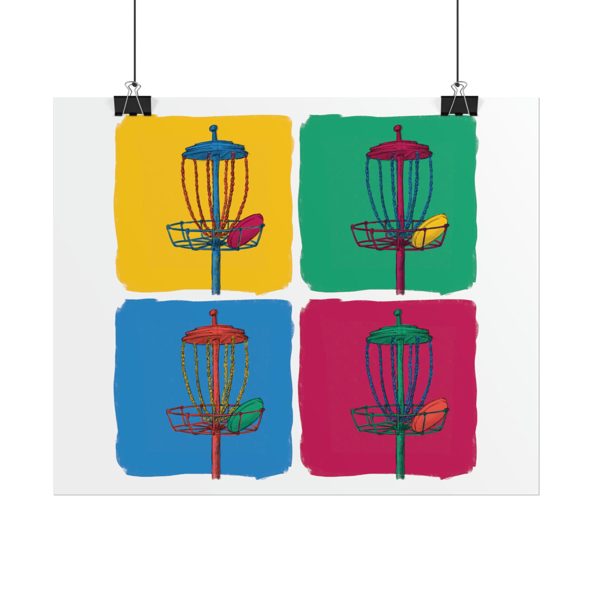 Disc Golf Pop Art Poster - Etsy