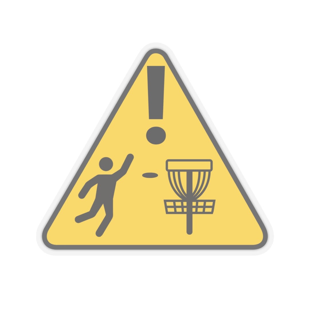 Disc Golf Warning Sticker - Etsy