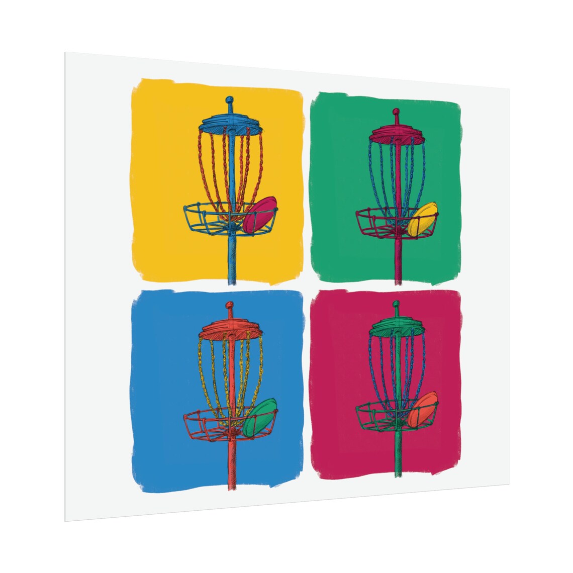 Disc Golf Pop Art Poster - Etsy