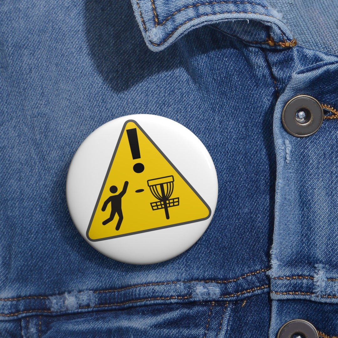 Disc Golf Warning Pin - Etsy