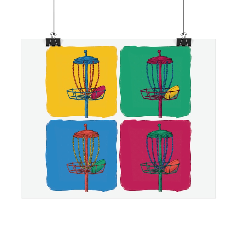 Disc Golf Pop Art Poster - Etsy