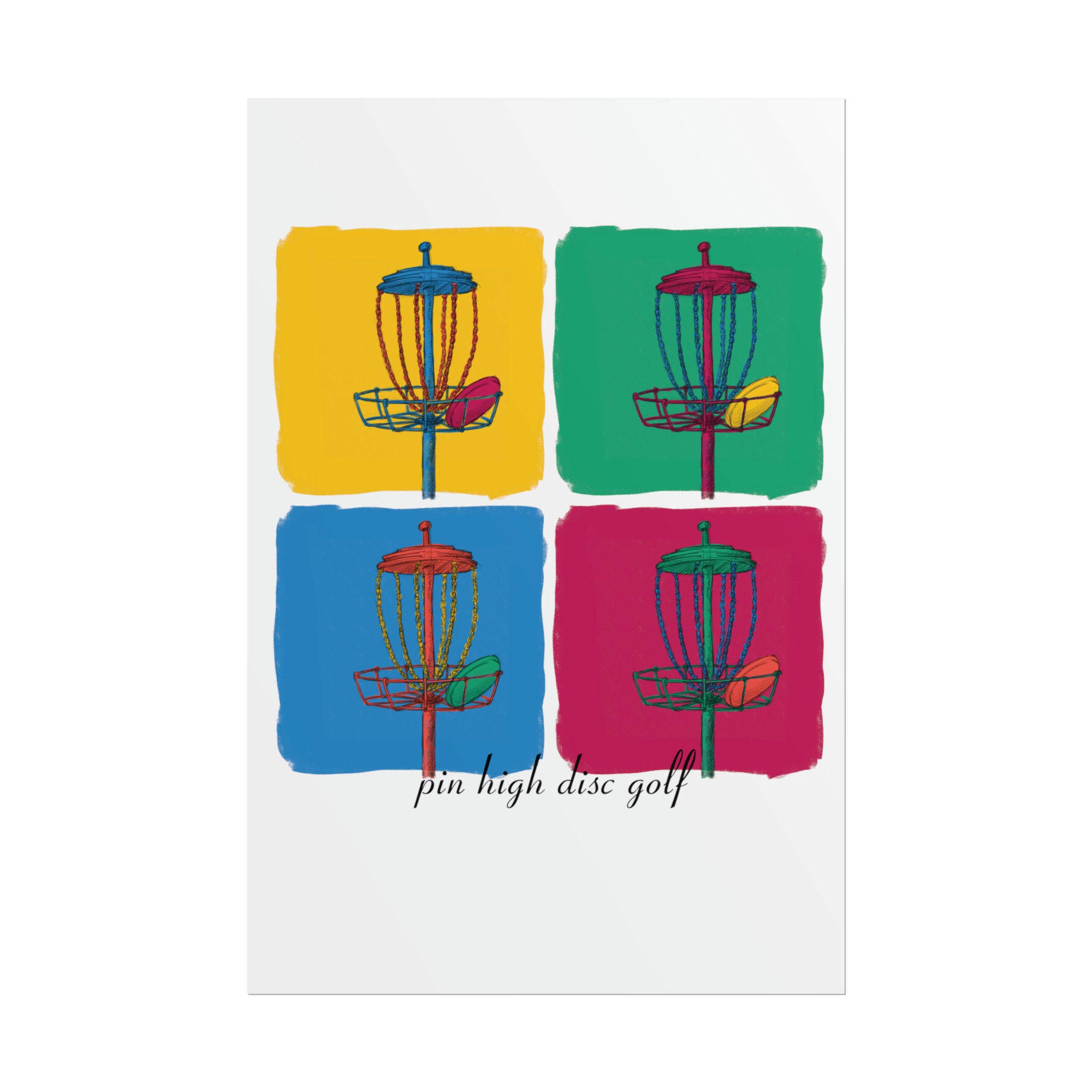Disc Golf Pop Art Poster - Etsy