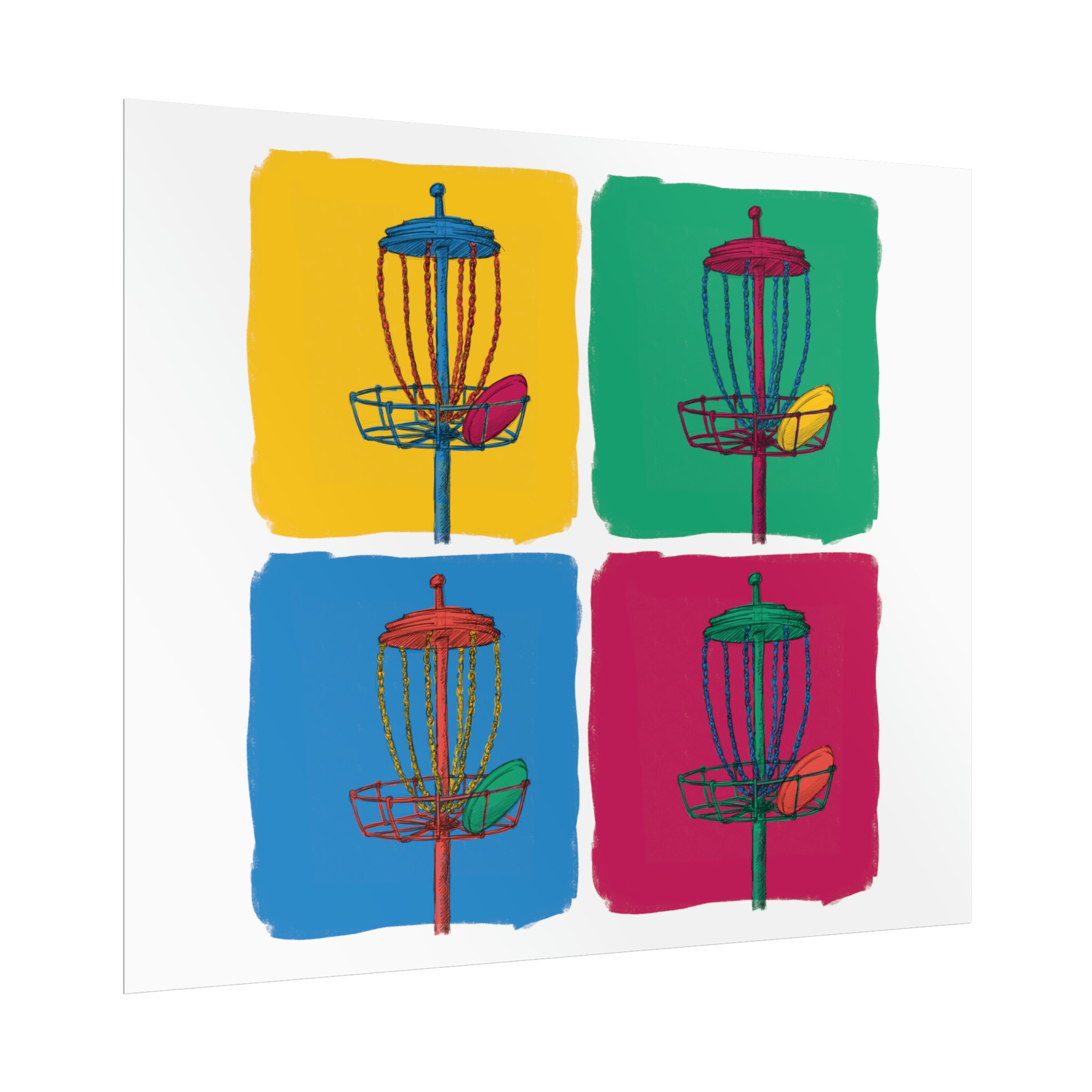 Disc Golf Pop Art Poster - Etsy