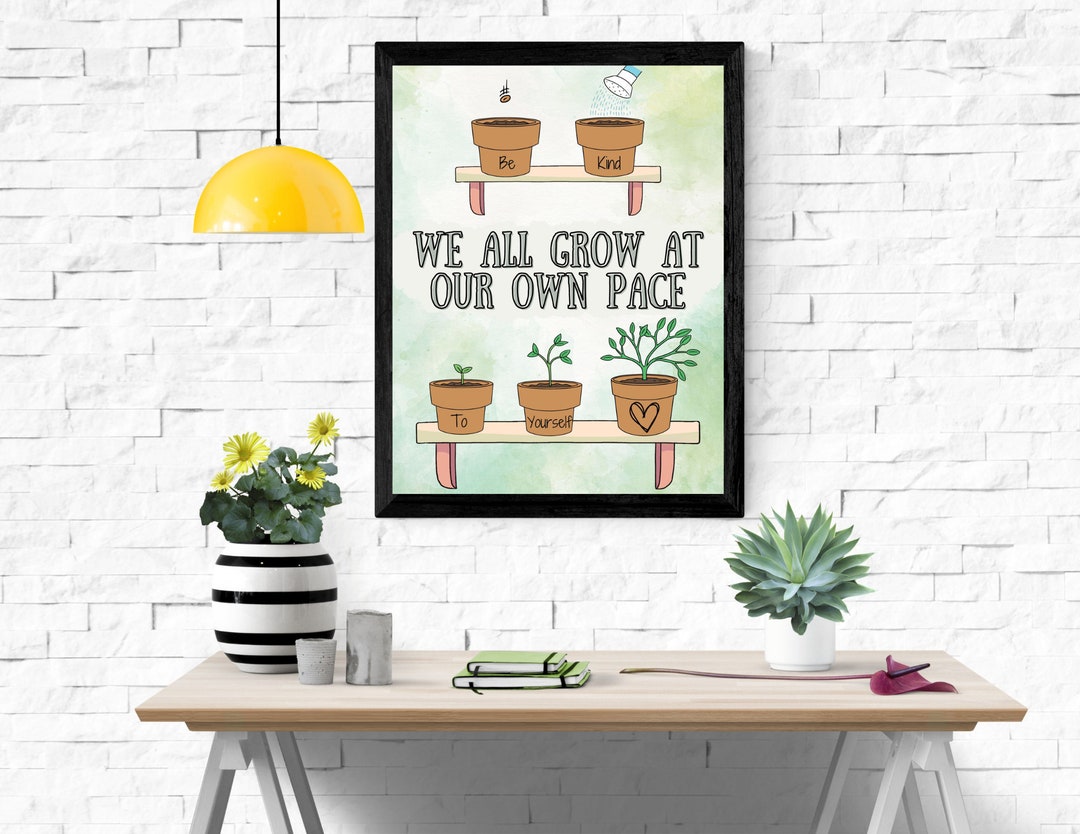 Be Kind Positive Self Talk Digital Download, Office Décor Printable ...